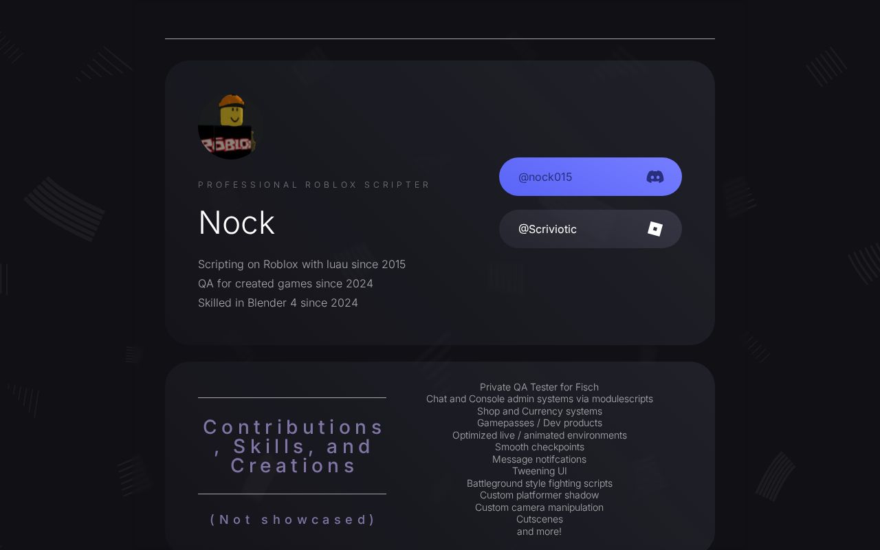 Nock's Portfolio and Services